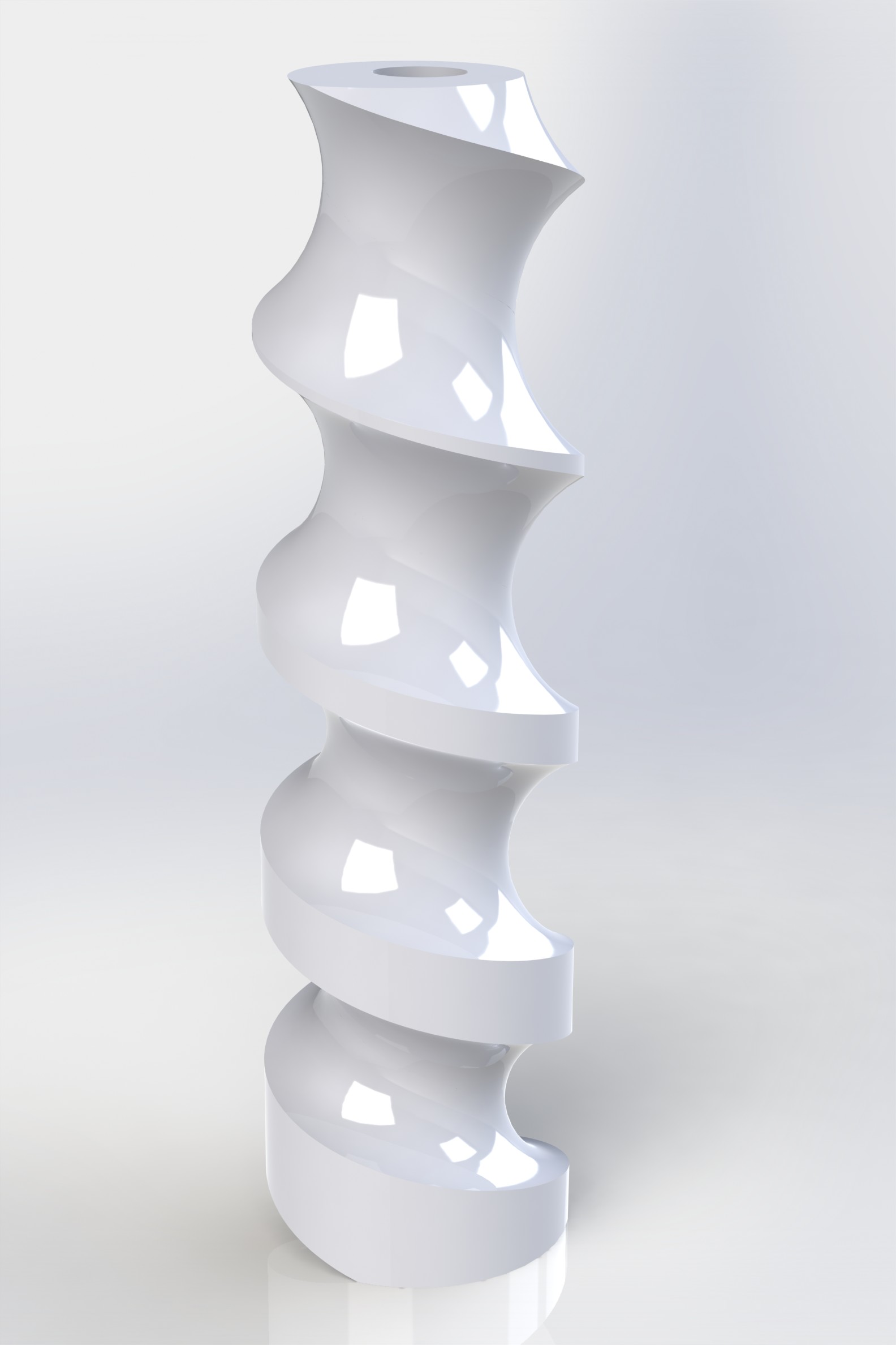 How model worm (perpetual screw ) with variable pitch in SolidWorks ...