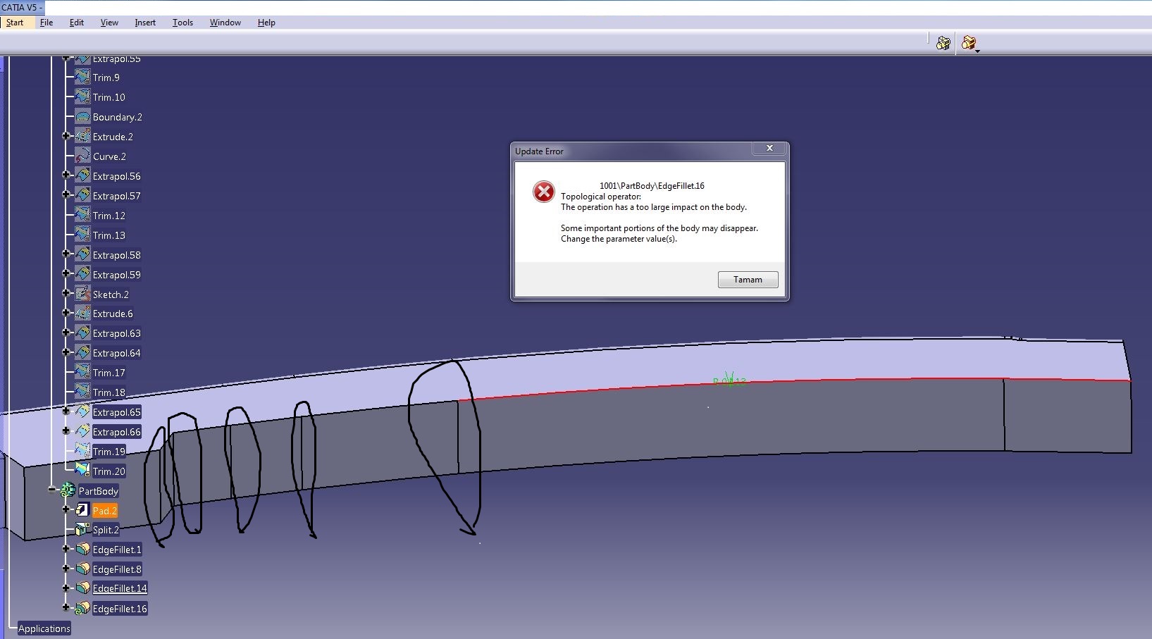 edge fillet problem | GrabCAD Questions