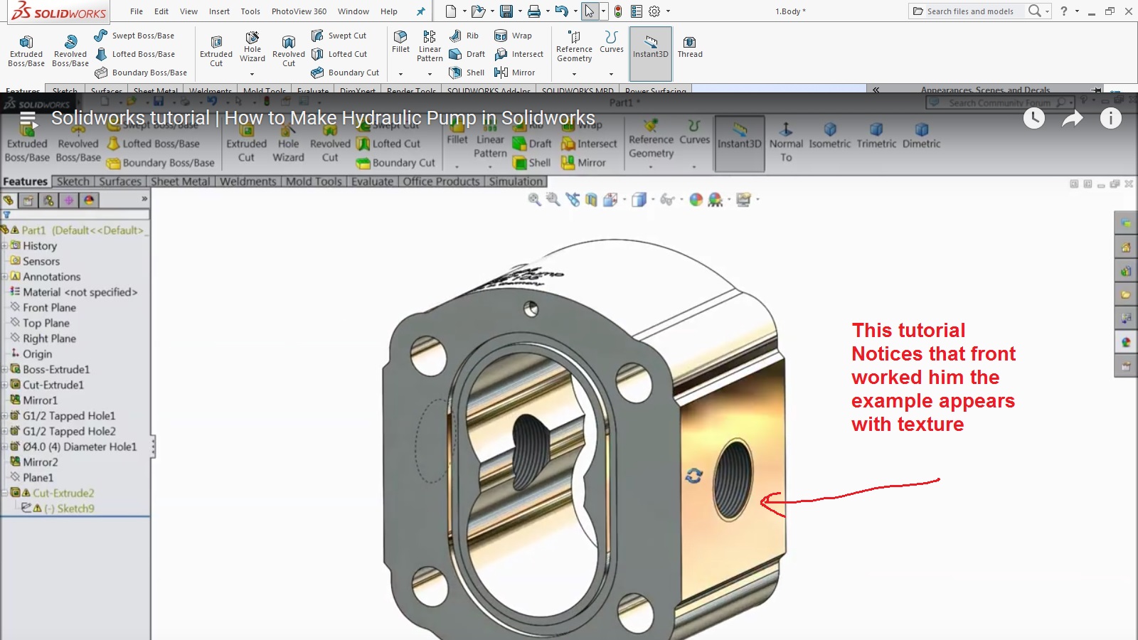 Question about front the work appearance | SOLIDWORKS Design & Help ...