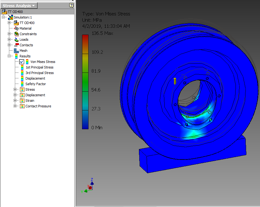 Stress Analysis In Inventor Autodesk Inventor Users Grabcad Groups