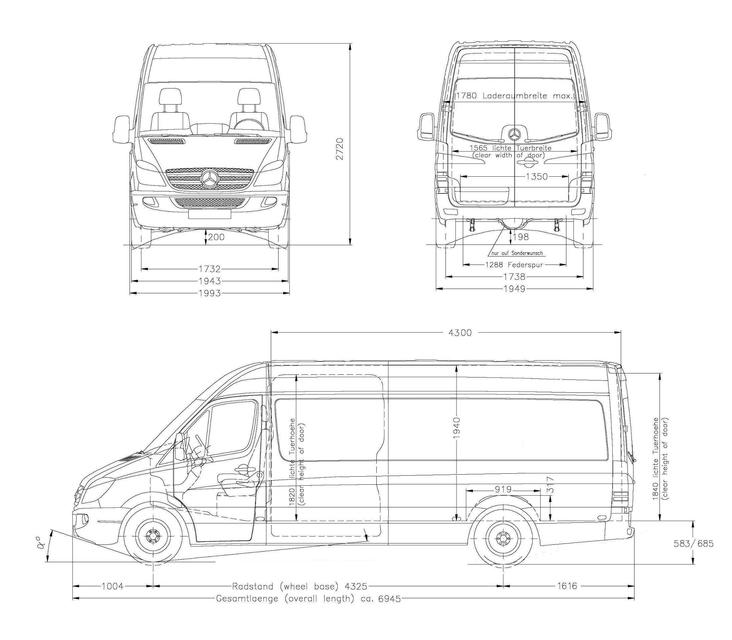 3D model of Mercedes Sprinter LONG - GrabCAD