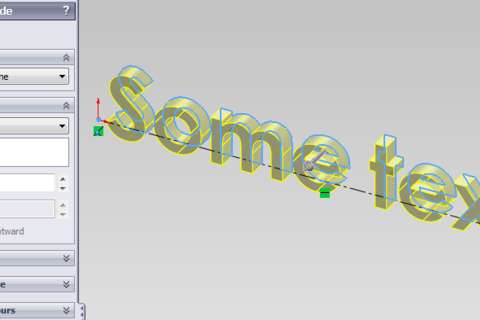 How to make flexed text in SolidWorks? - GrabCAD
