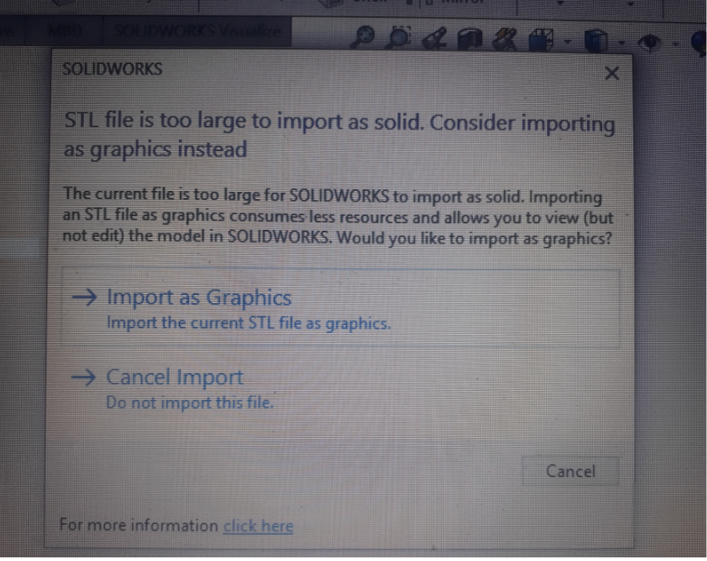 Importing too large STL File to SW | SolidWorks Tutorials on Demand ... Importing too large STL File to SW | SolidWorks Tutorials on Demand ...