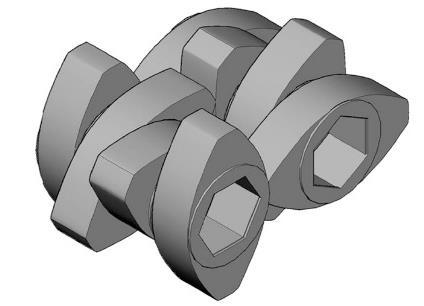 How do I create a kneading element in twin screw extruder? | GrabCAD ...