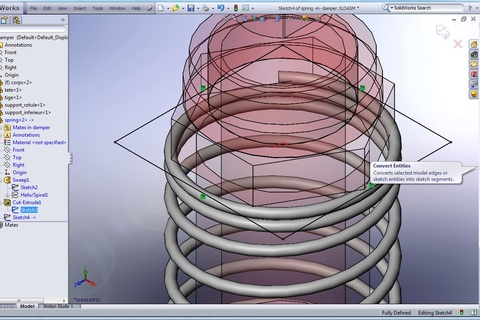 How to build a spring with variable pitch and compress it? - GrabCAD