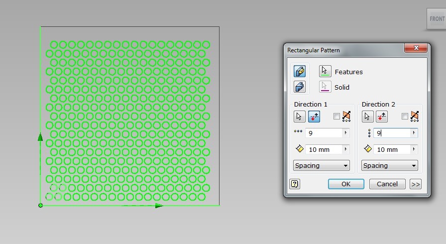 how to make a perforated sheet in inventor? - GrabCAD