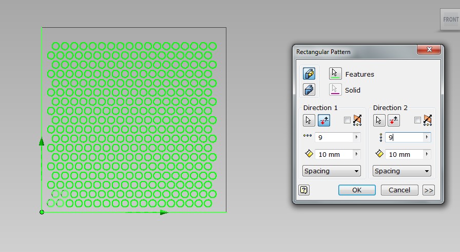 how to make a perforated sheet in inventor? | GrabCAD Groups