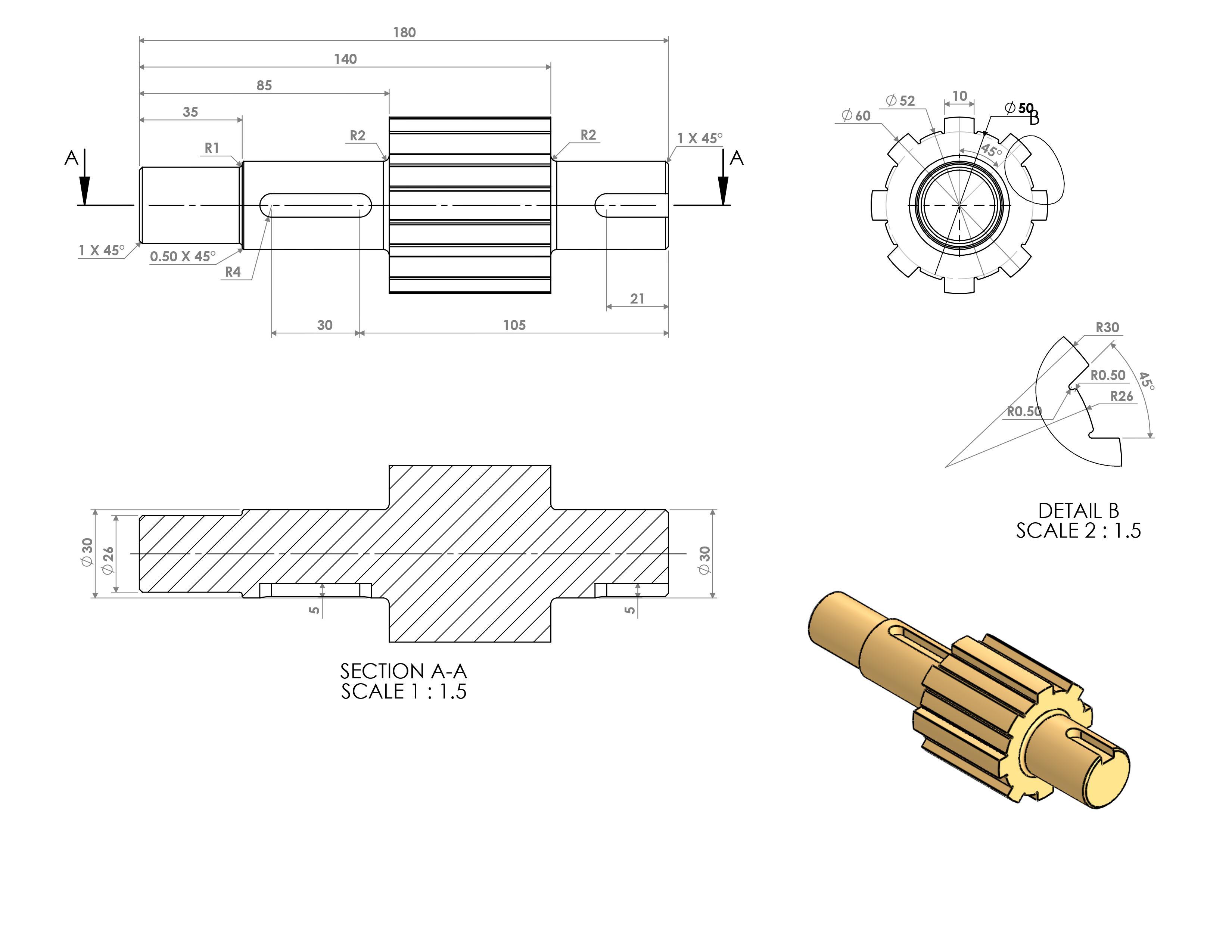 Pinion Shaft GrabCAD Tutorials Pinion Shaft GrabCAD Tutorials