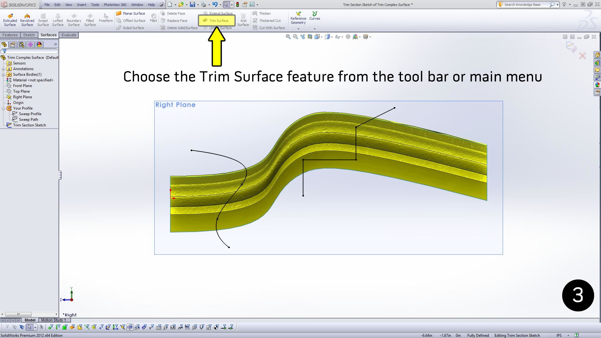 Trim comples surface | GrabCAD Questions
