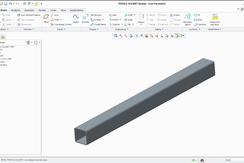Tutorial: How to model Profile CUT in PTC Creo Parametric and show ...