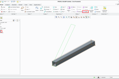 Tutorial: How to model Profile CUT in PTC Creo Parametric and show ...