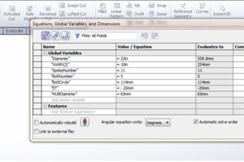 Tutorial: How to model a variable driven Car Rim Solidworks 2013 and ...