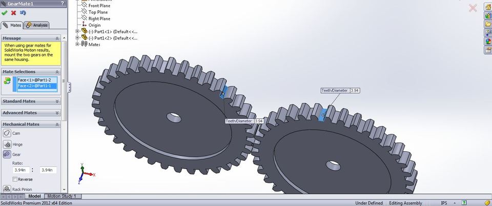 Tutorial : How to model a simple gear mechanism in solid works and show ...