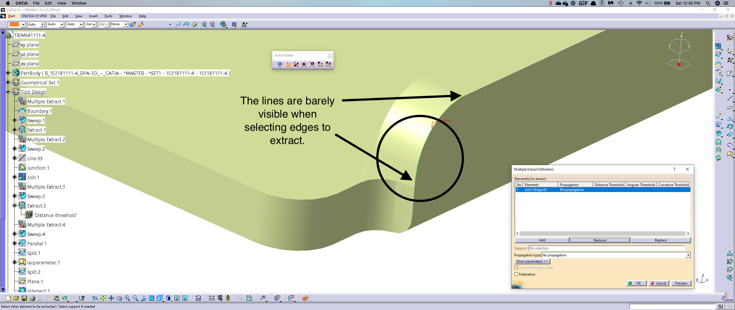 Visibility of edge lines when extracting | GrabCAD Questions