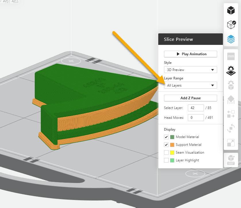 Grabcad Print Slice Preview Layer Range Default Setting Grabcad Questions