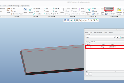 Tutorial: How to model parametric 3D text in PTC Creo Parametric and ...