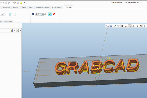 Tutorial: How to model parametric 3D text in PTC Creo Parametric and ...