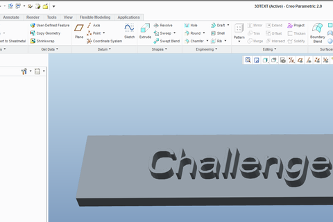 Tutorial: How to model parametric 3D text in PTC Creo Parametric and ...
