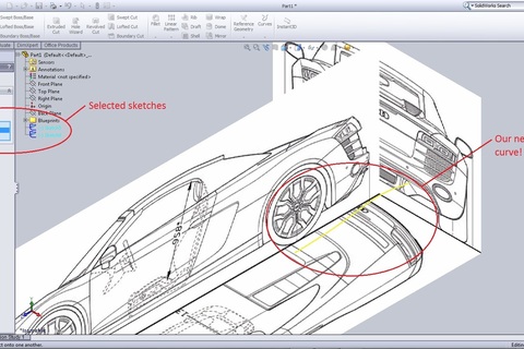 Tutorial: Making a 3D Projected Curve - GrabCAD