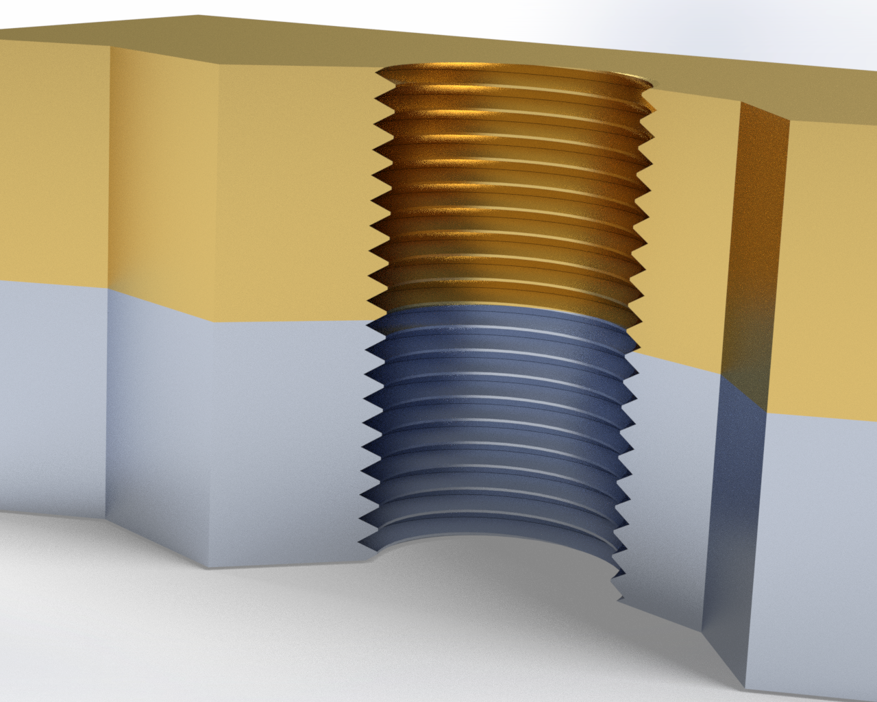 Cut thread alignment (between mating parts) in Assembly SOLIDWORKS ...