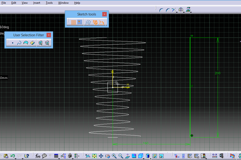 How to model a flexible hose with varying inlet and outlet dia and show ...