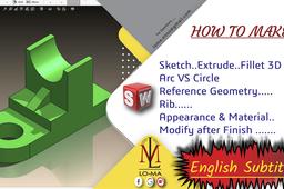 Do (Arc & Circle, Rib, Modify drawing) in Solidworks | GrabCAD Tutorials