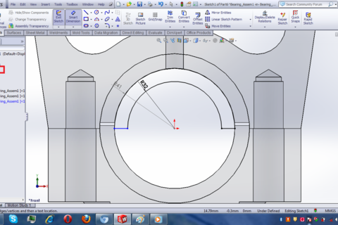 How to model Pedestal Bearing in SolidWorks and show design intent ...