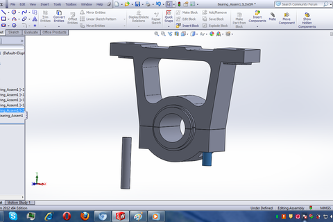 How to model Pedestal Bearing in SolidWorks and show design intent ...
