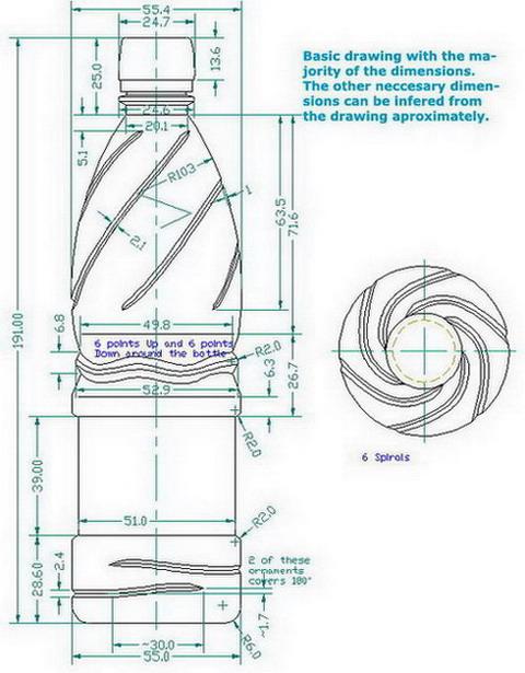 Water Bottle w/ Ornaments | GrabCAD Tutorials