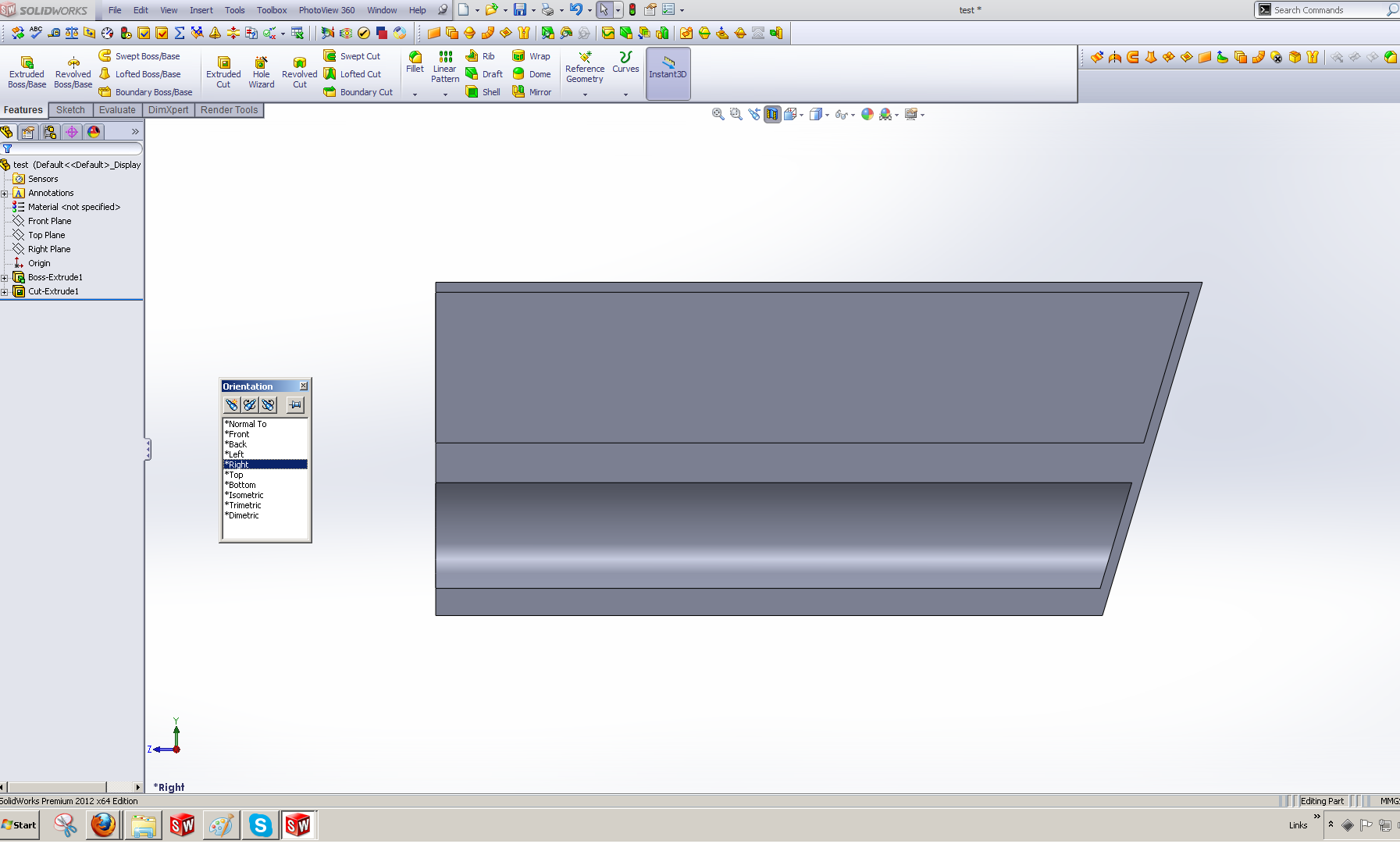 Cut extrude | GrabCAD Tutorials