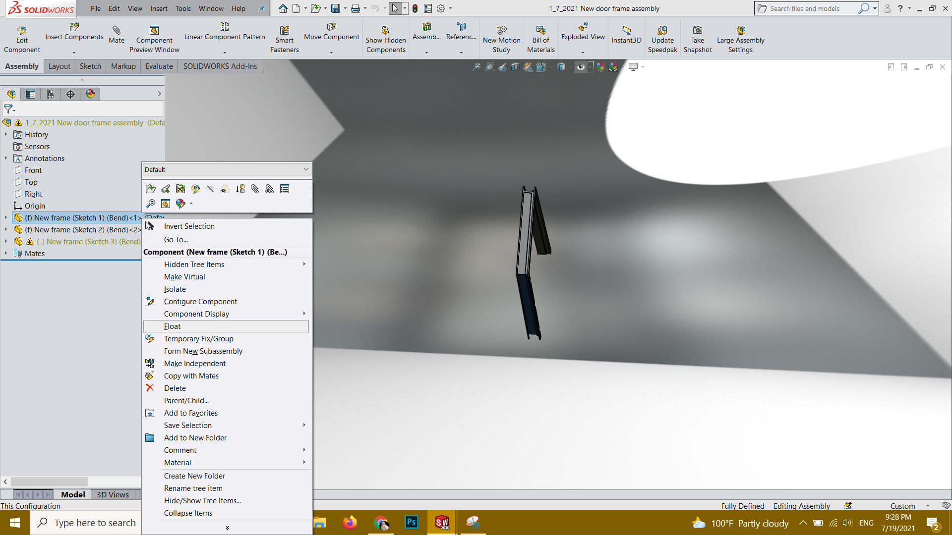 How I Lock Two Components In Solidworks Assembly Grabcad Questions