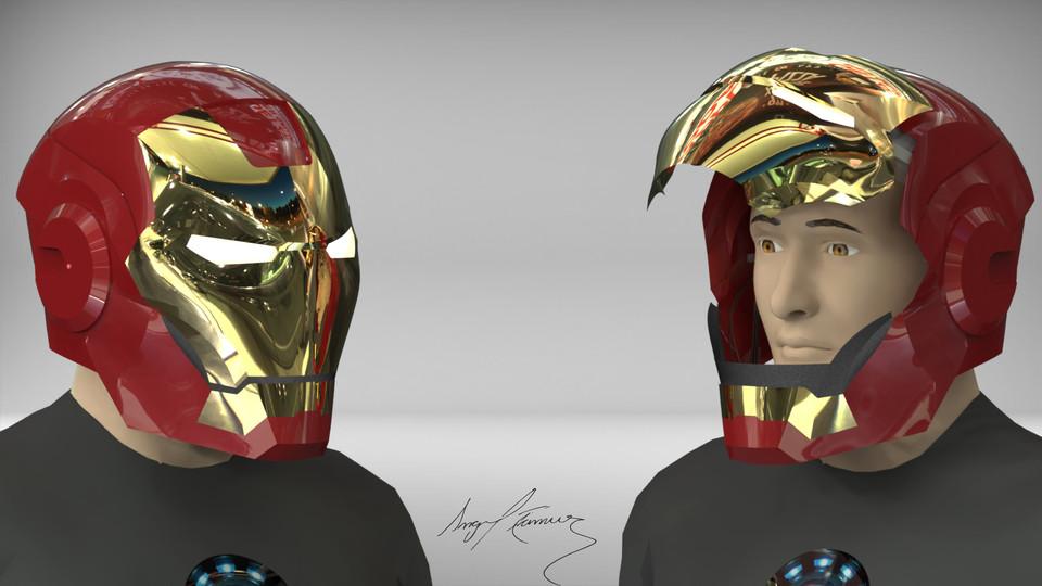 Electronic Iron Man Helmet | SOLIDWORKS Design & Help | GrabCAD Groups