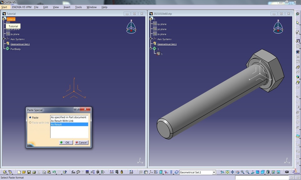 Tutorial: How to convert a .Step-File to an independent .CatPart-File in Catia V5 - GrabCAD
