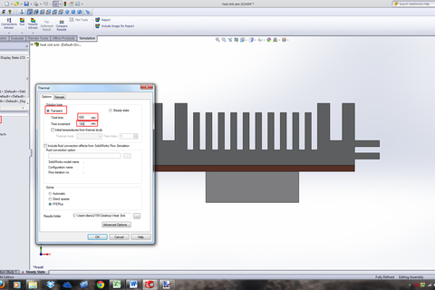 Tutorial: How to perform a transient thermal analysis in SolidWorks ...