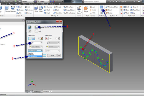 Tutorial: How to pattern along a geometry line in Autodesk Inventor ...