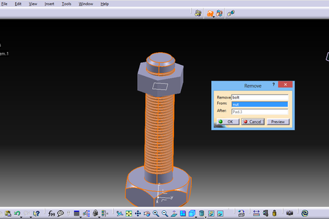 how to model nut with visible threads from an existing bolt - GrabCAD