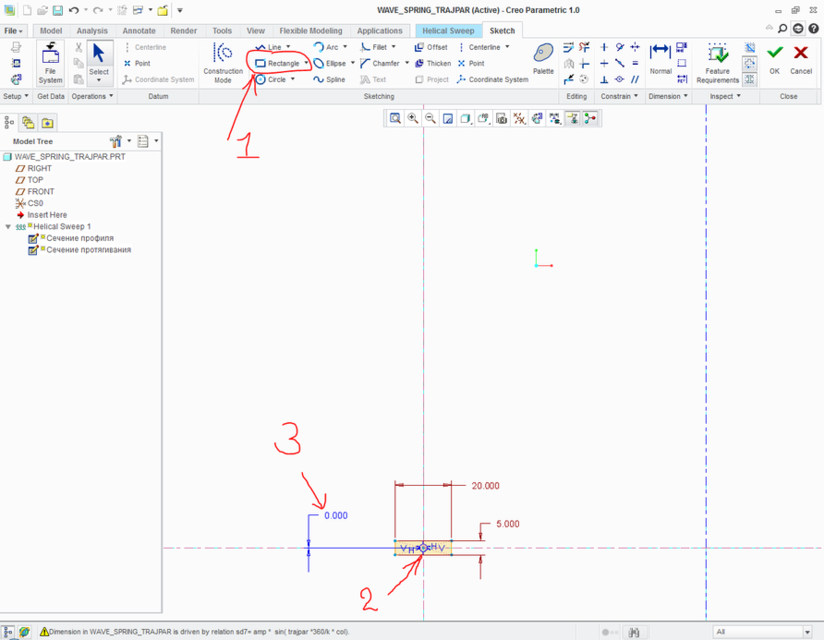 Tutorial: How to create wave spring in Creo Parametric - GrabCAD