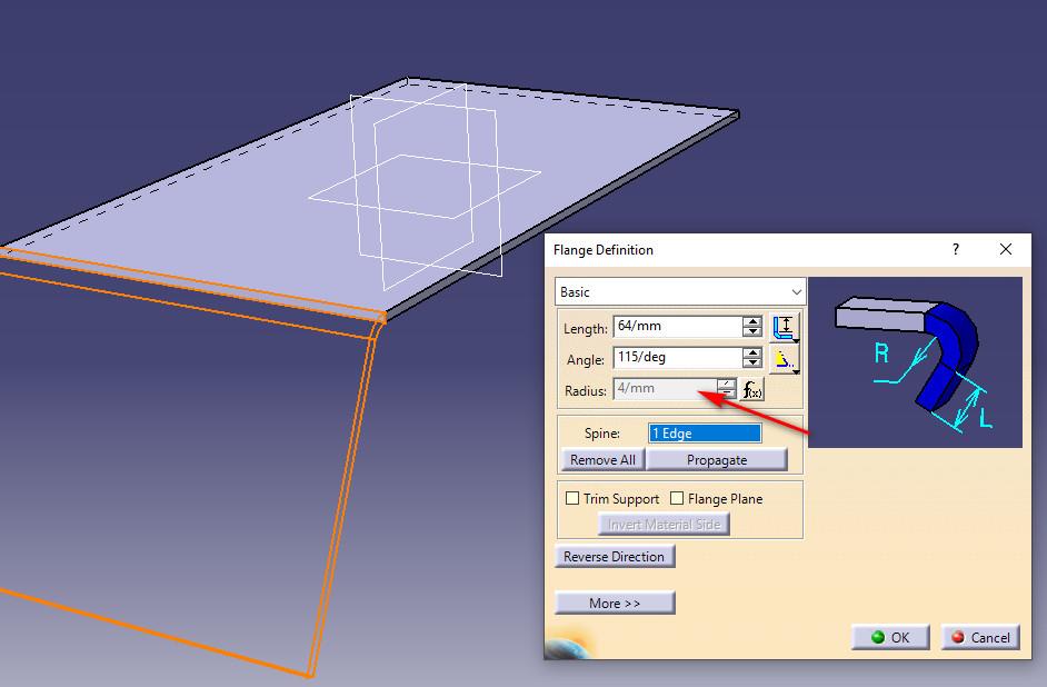 catia v5 flange radius issue | GrabCAD Questions