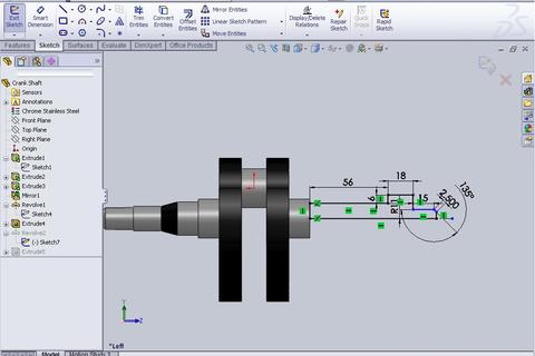 How to model a Single cylinder crank shaft in simple steps? - GrabCAD