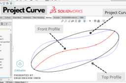 Solidworks project curve | 3d sketch vs projected curve | solidworks 3d curve |shoe horn ...