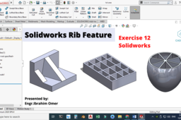 Solidworks Rib Feature-How to create ribs in solidworks-Create complex ribs in solidworks ...