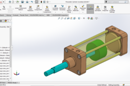 Solidworks Tutorial I Design Pneumatic Cylinder in Solidworks I Part ...