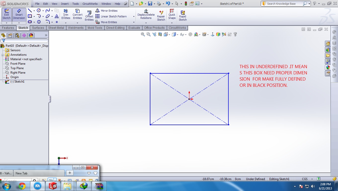 How Can I Set This Dimension In Sw Grabcad Questions