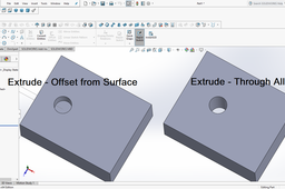 Extrude - Offset from Surface in SOLIDWORKS | GrabCAD Tutorials