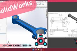 SolidWorks | 3D CAD EXERCISES 48 | StudyCadCam | Solution Tutorial | | GrabCAD Tutorials