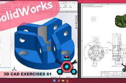 SolidWorks | 3D CAD EXERCISES 61 | StudyCadCam | Solution Tutorial | | GrabCAD Tutorials