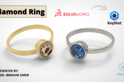 Sketch diamond ring in solidworks | Solidworks jewelry design | Keyshot ...