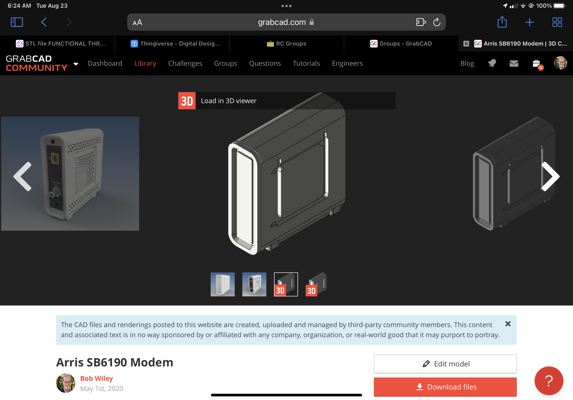 3d Viewer Not Working On Grabcad Grabcad Community User Group