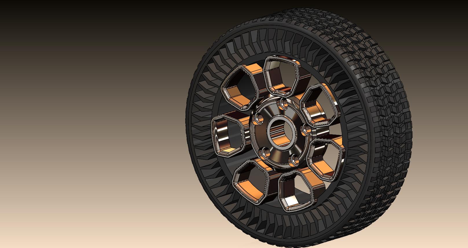 Airless Tire and Wheel | GrabCAD Tutorials