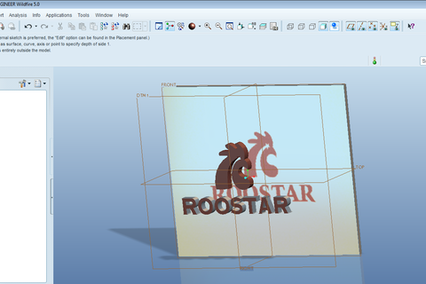 Using a reference image in pro e & creo elements to create a logo or ...